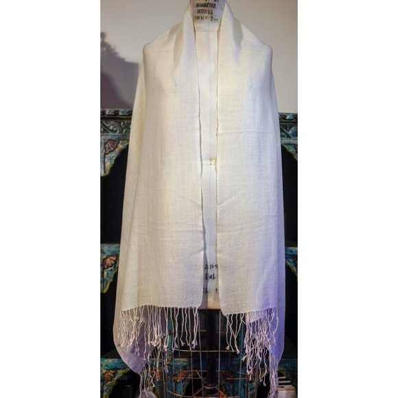 Accessories | Solid Colored Woven Wool 10 Pashmina Shawl With Damage 28 ...